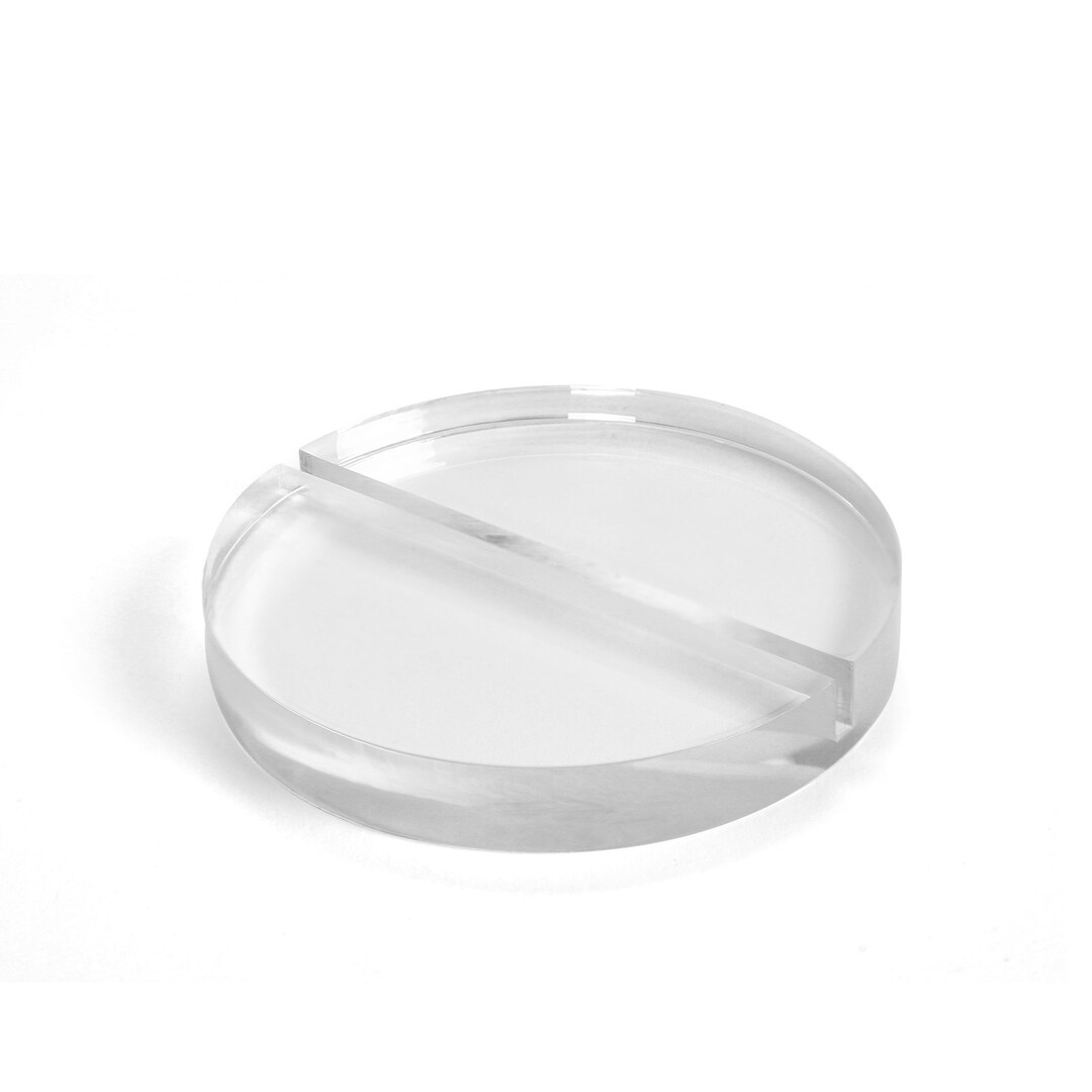 Clear Acrylic Round Stand |3mm Double-sided Slot Wedding Sign Holders ...