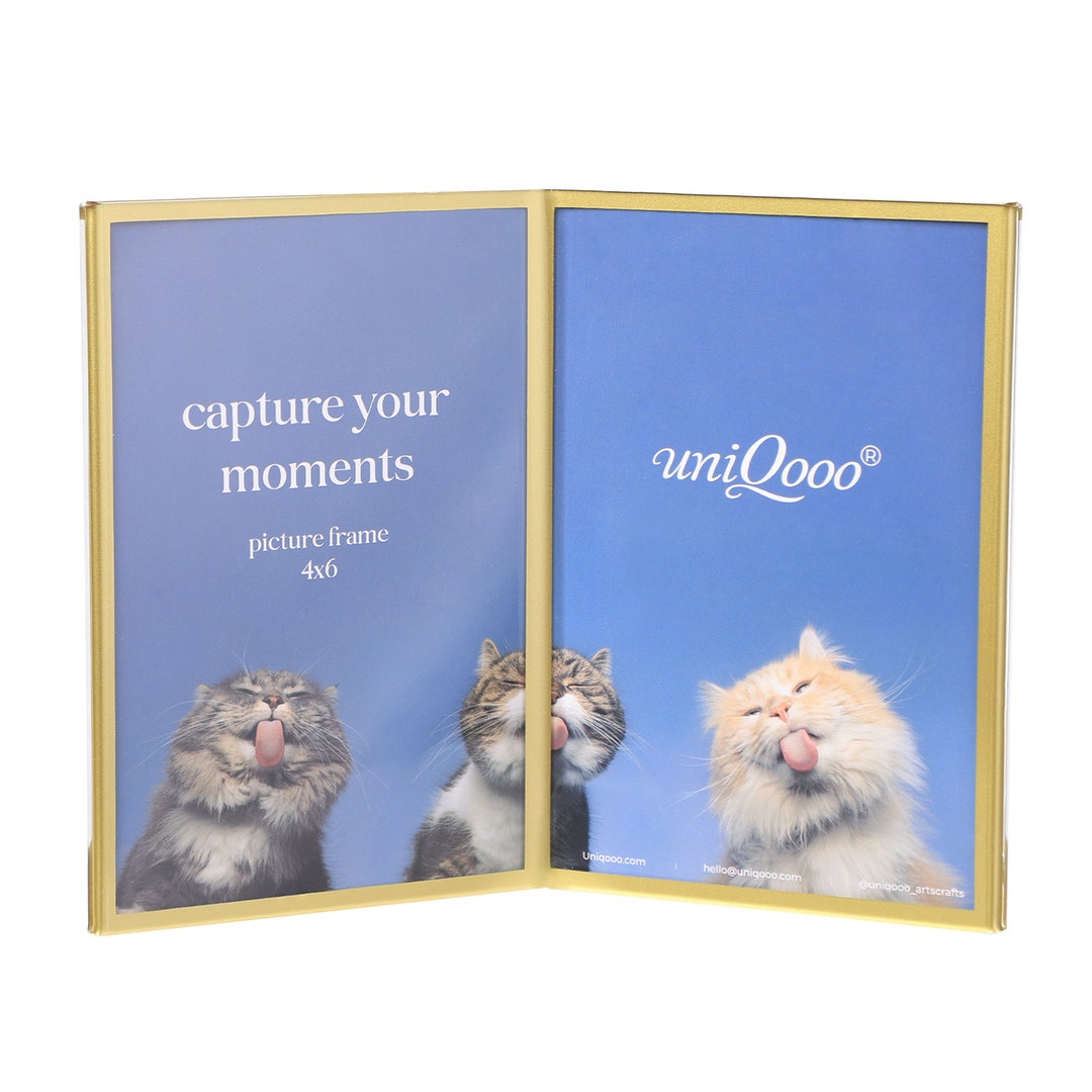 Clear Acrylic 4x6 Double Picture Frame, Side by Side - Modern Dual ...
