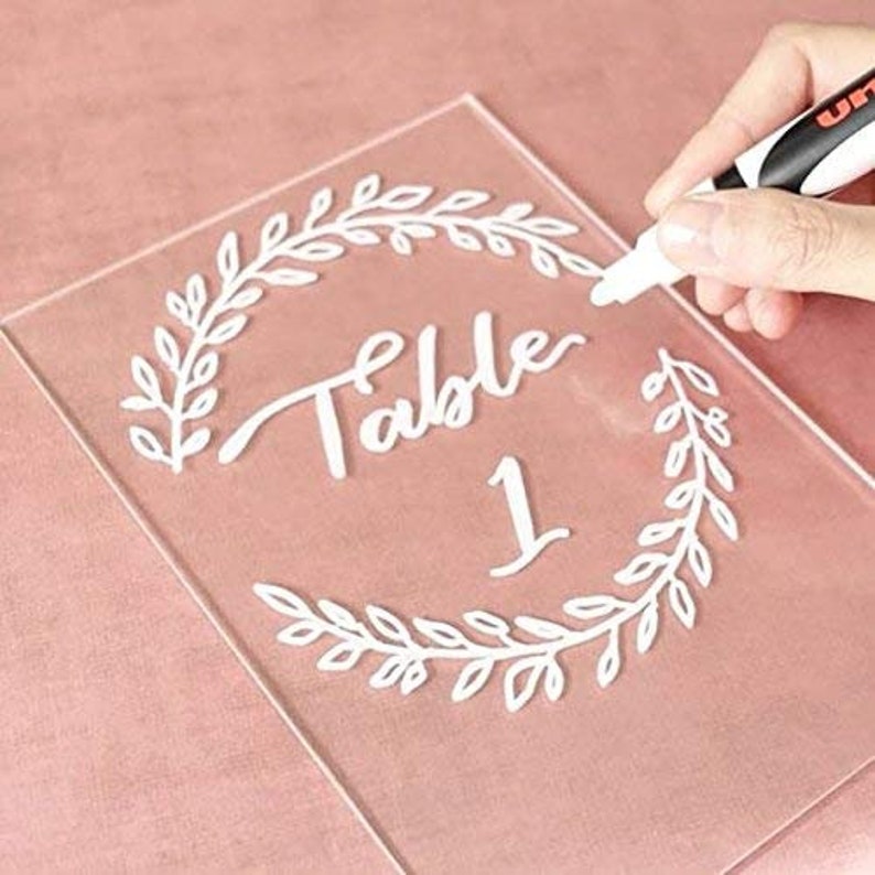 20 Pcs Clear Blank Acrylic Sign 4x6 Inch Wedding Table | Etsy