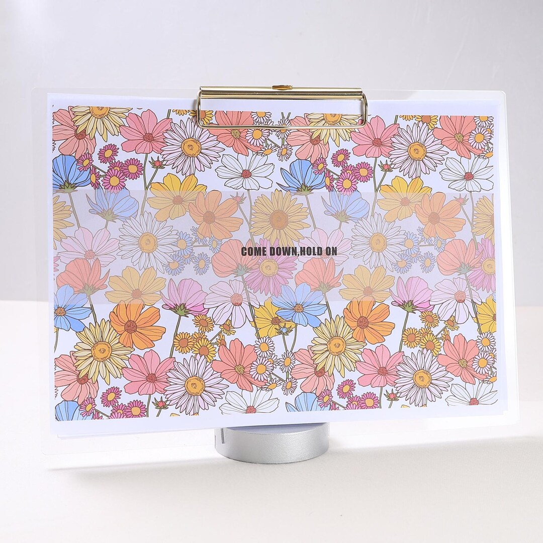 Acrylic Landscape Clipboard, Horizontal Clipboard With Shiny Gold Clip ...