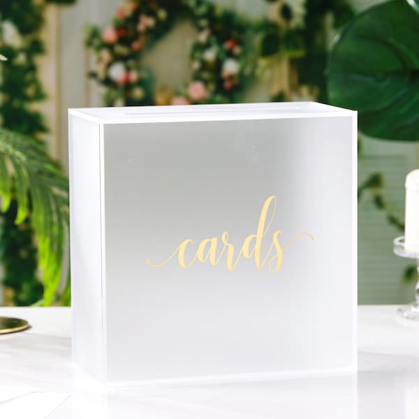 Gold Card Box With Slot - Etsy