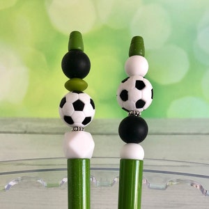Soccer Ball Beaded Pen, Colorful Pen for Soccer Players, Soccer Lover ...