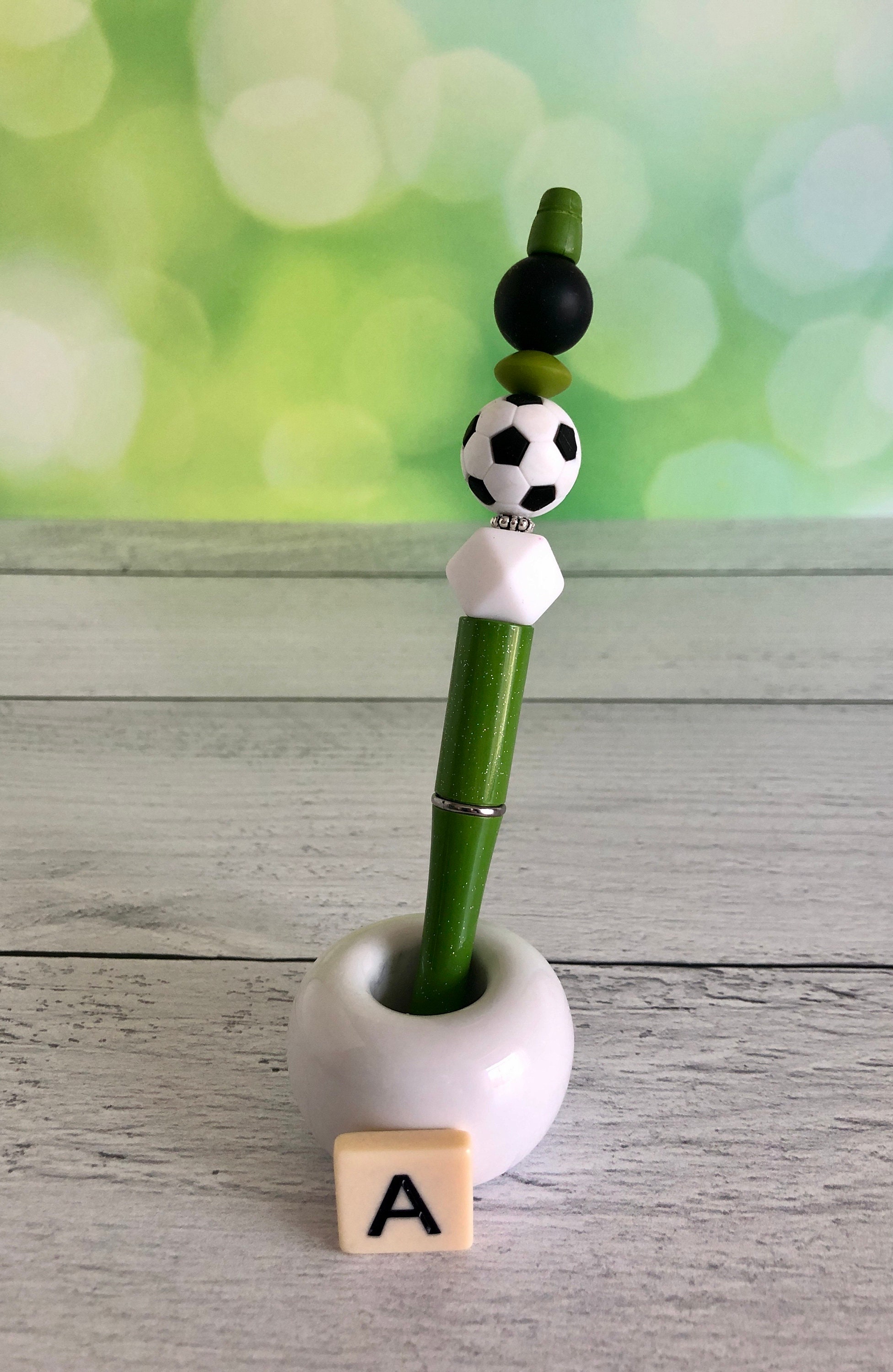Soccer Ball Beaded Pen, Colorful Pen for Soccer Players, Soccer Lover ...
