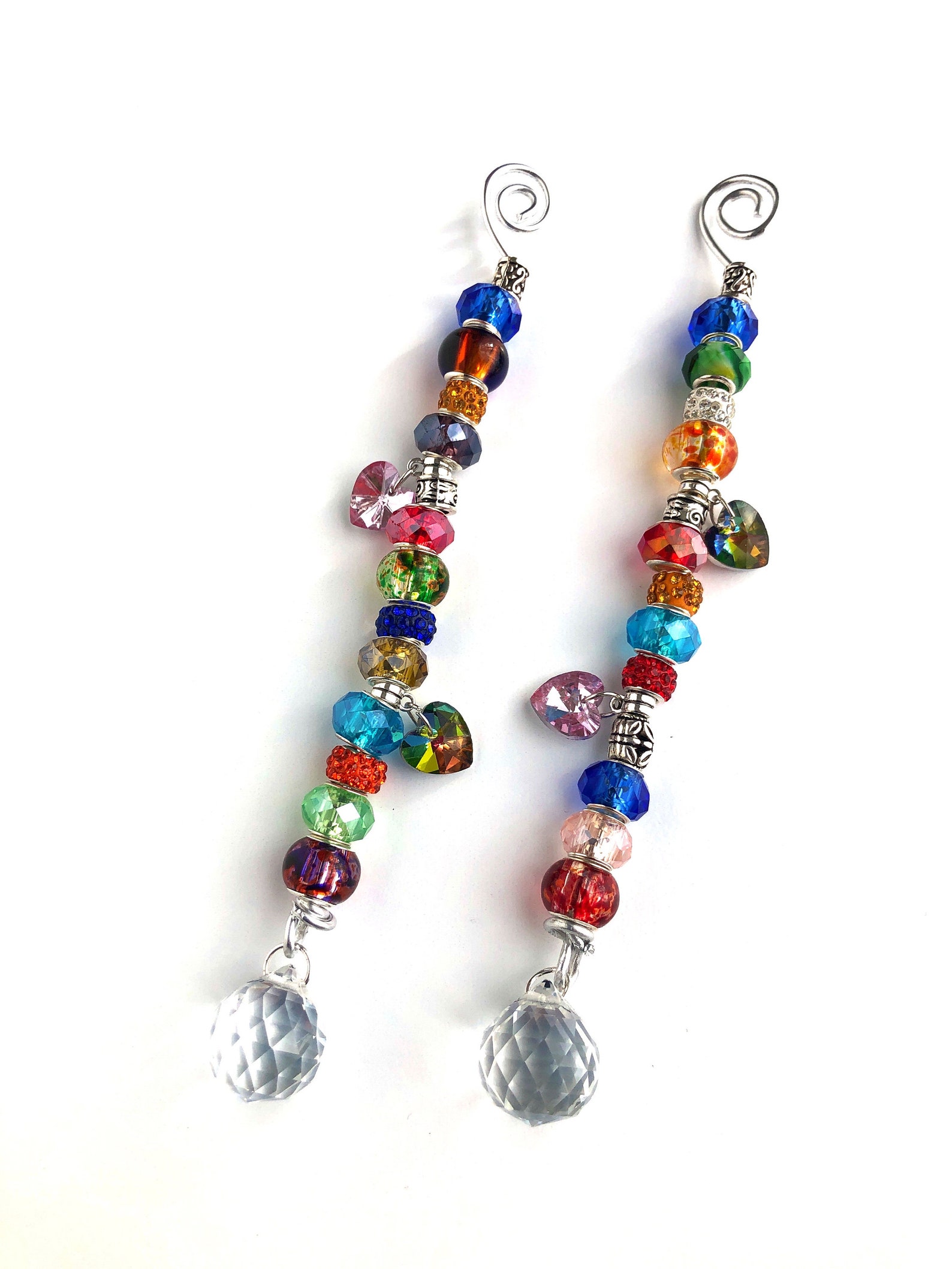 Jeweled Suncatcher, Beaded Blingy Sun Catcher, Hanging Beaded Window ...