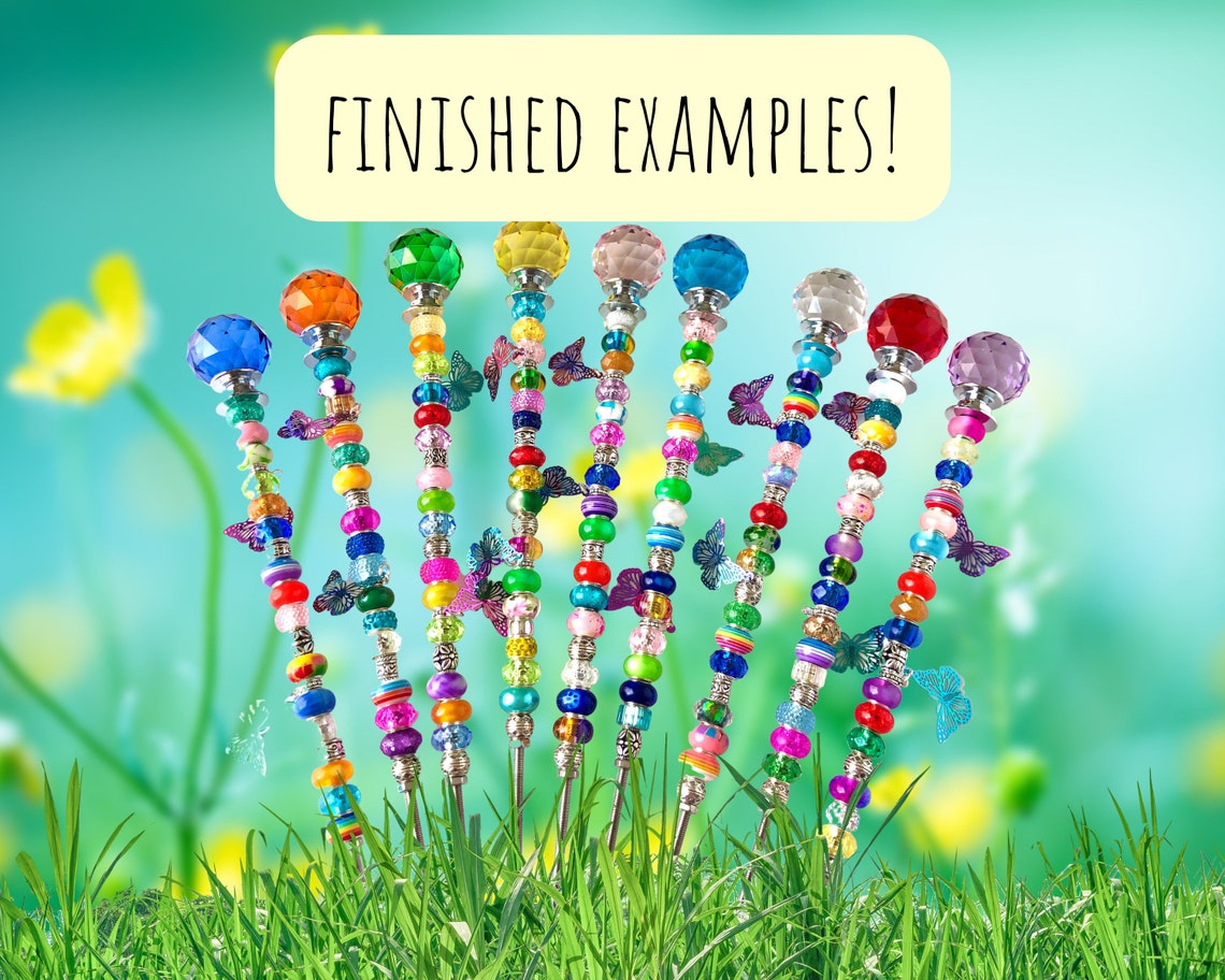DIY Fairy Garden Stakes Kit, Make Your Own Fairy Garden Wands Kit, DIY ...