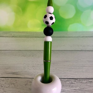 Soccer Ball Beaded Pen, Colorful Pen for Soccer Players, Soccer Lover ...