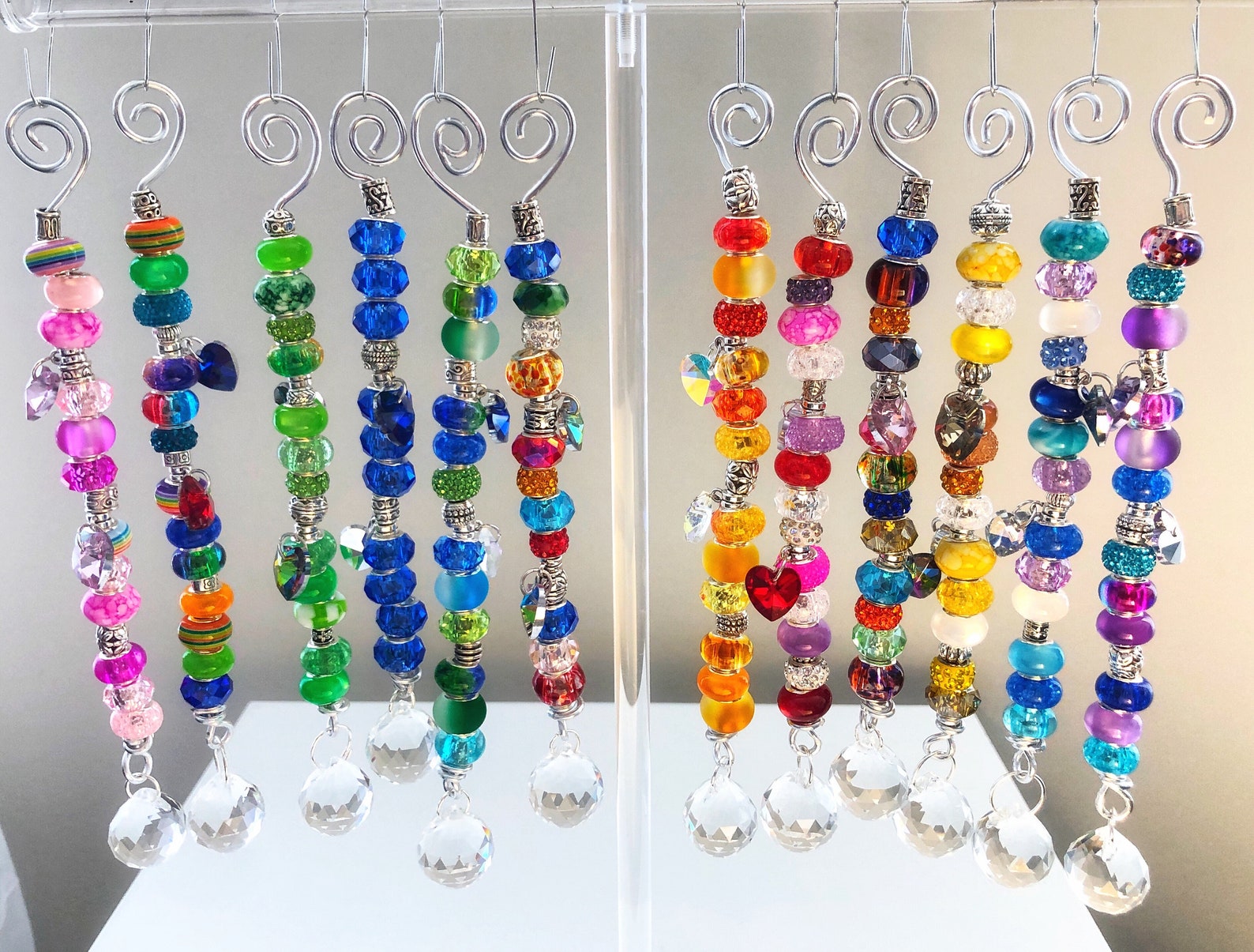 Jeweled Suncatcher, Beaded Blingy Sun Catcher, Hanging Beaded Window ...