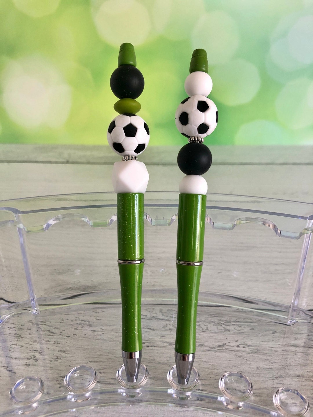 Soccer Ball Beaded Pen, Colorful Pen for Soccer Players, Soccer Lover ...