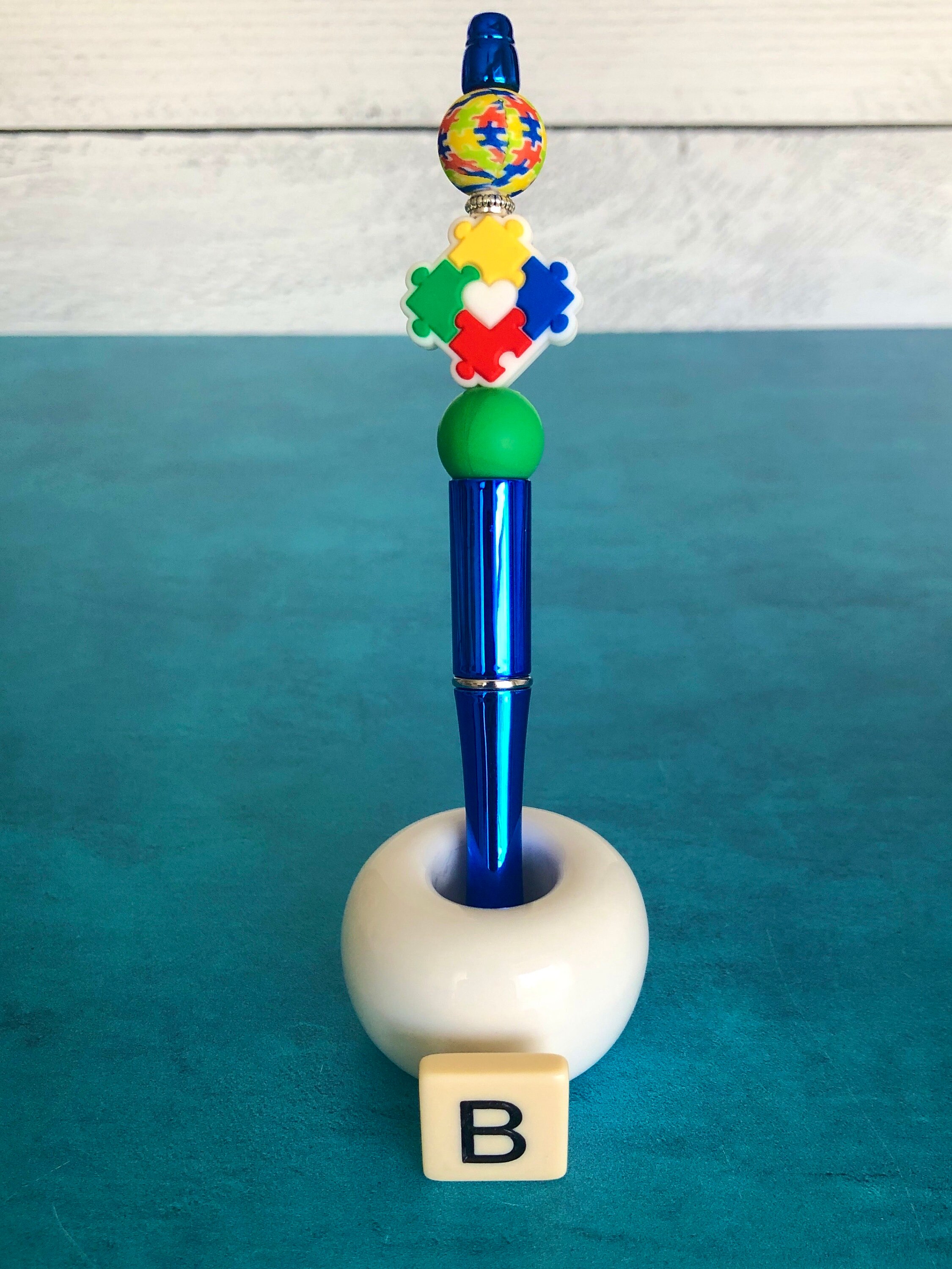 Autism Awareness Beaded Pen April Autism Awareness Month - Etsy