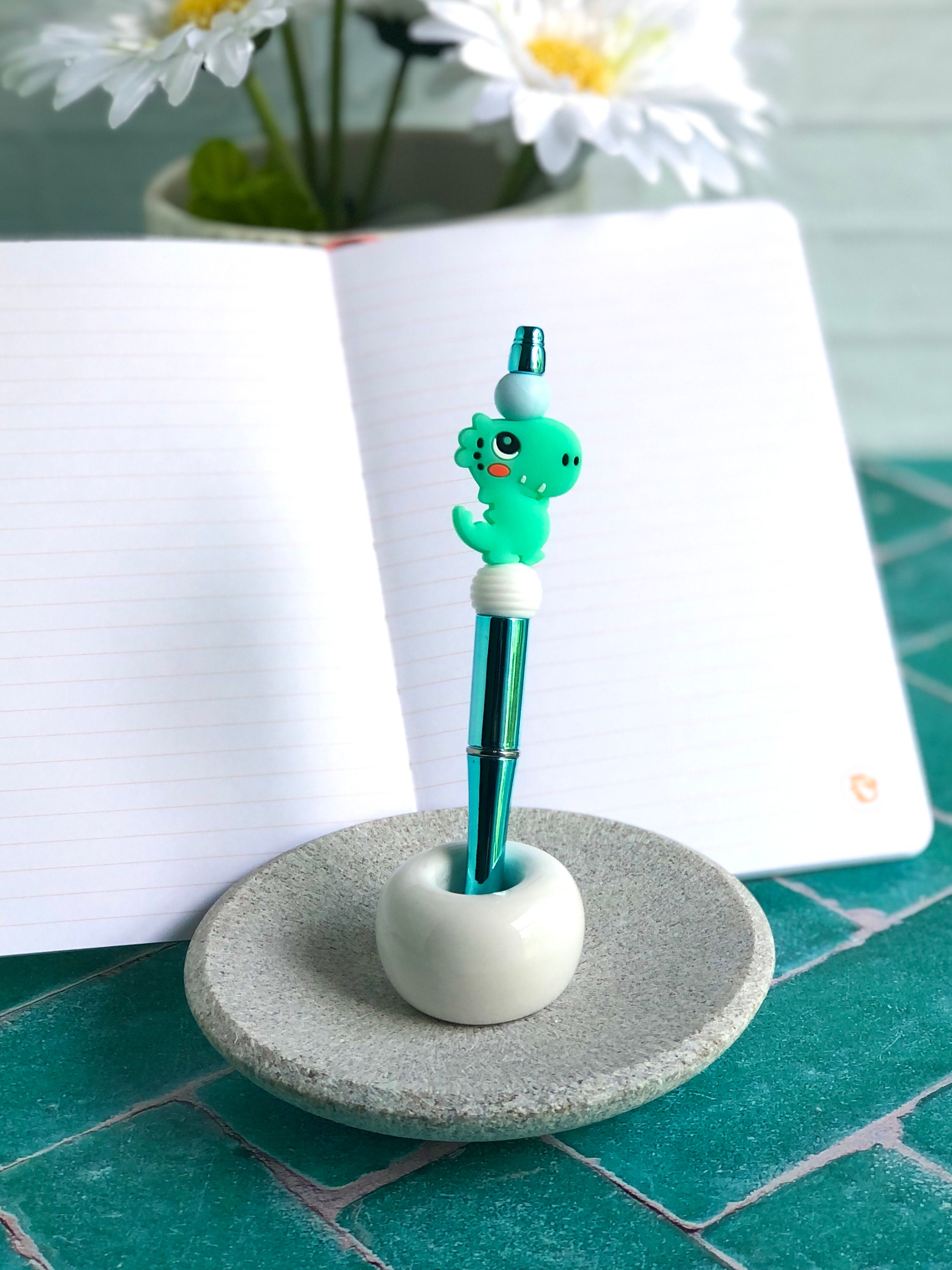 Dinosaur Beaded Pen, Dinosaur Ballpoint Pen, Gift for Kids, Planner Pen ...
