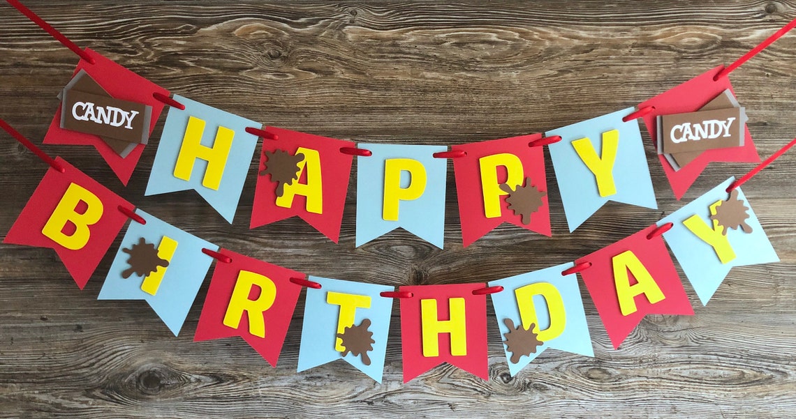 Candy Bar Banner Chocolate Party Decor Sweets Party Theme | Etsy