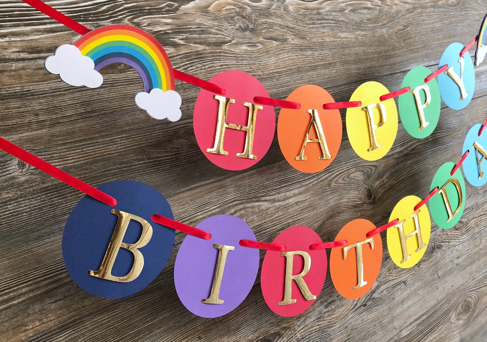 Rainbow Birthday Banner Rainbow Party Rainbow Decor | Etsy