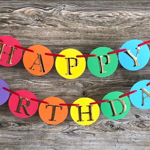 Rainbow Birthday Banner Rainbow Party Rainbow Decor Rainbow - Etsy