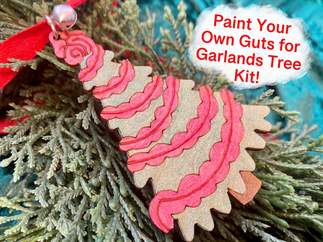 DIY Paint Your Own Guts for Garlands Tree, Wooden Christmas Decoration ...