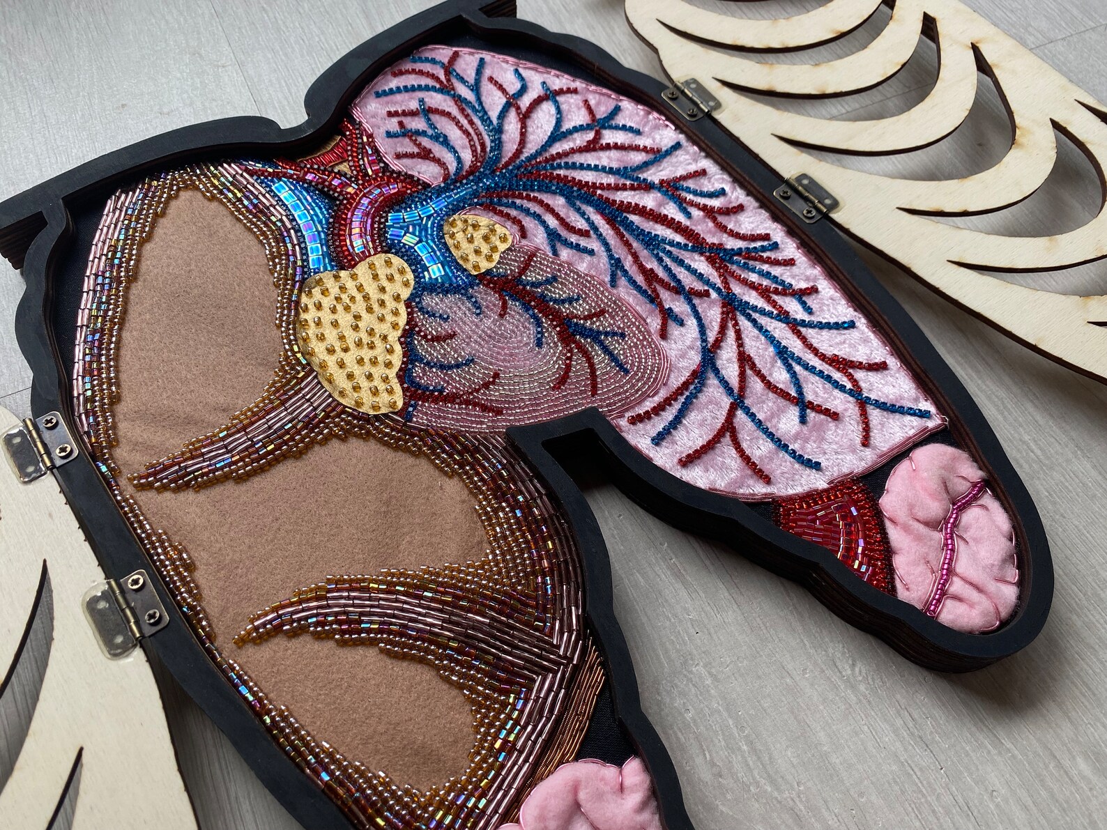 Organ Cabinet of Curiosities Embroidery Wall Art Piece - Etsy