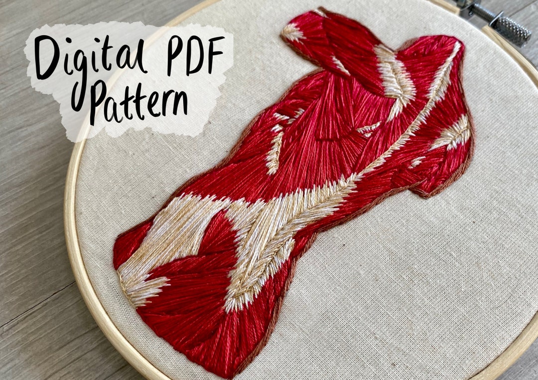 Musculoskeletal Back Anatomy Embroidery Pattern - DIY Digital PDF ...