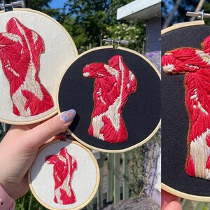 Musculoskeletal Back Anatomy Embroidery Pattern - DIY Digital PDF ...