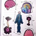 Neurological Anatomical A6 Sticker Sheet. Embroidery, Neuron, Brain ...