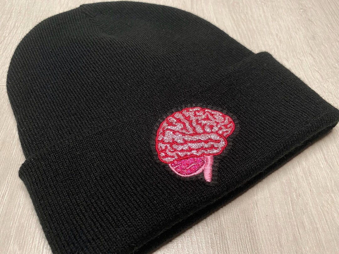 Brain Machine Embroidered Beanies - Etsy