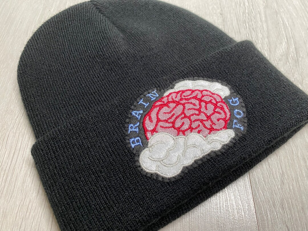 Brain Fog Embroidered Beanie Hat - Etsy