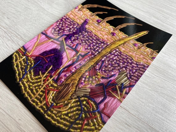 Skin Anatomy Embroidery A6 Print | Etsy