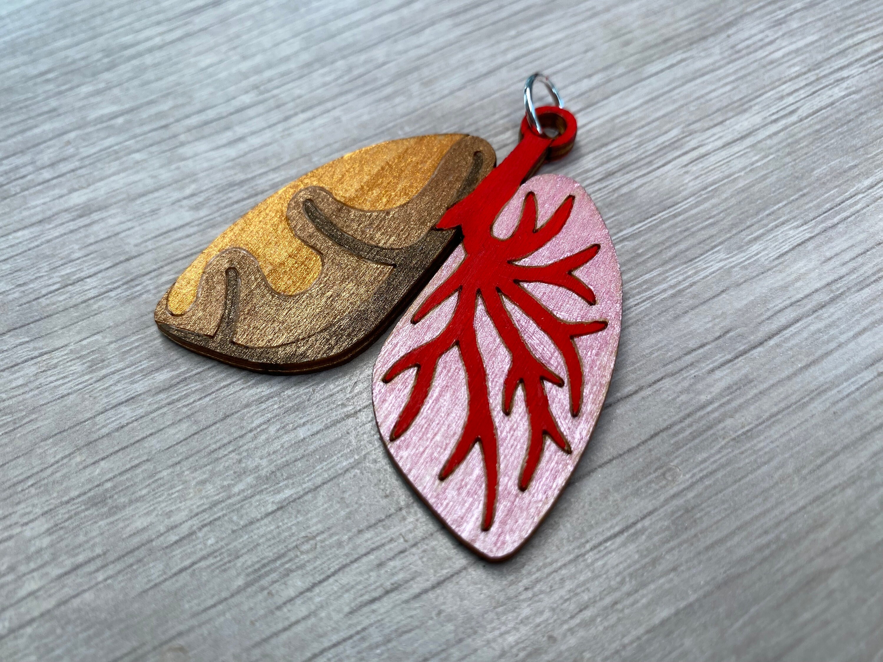 Lungs Anatomical DIY Paint Your Own, Wooden Christmas Decoration ...