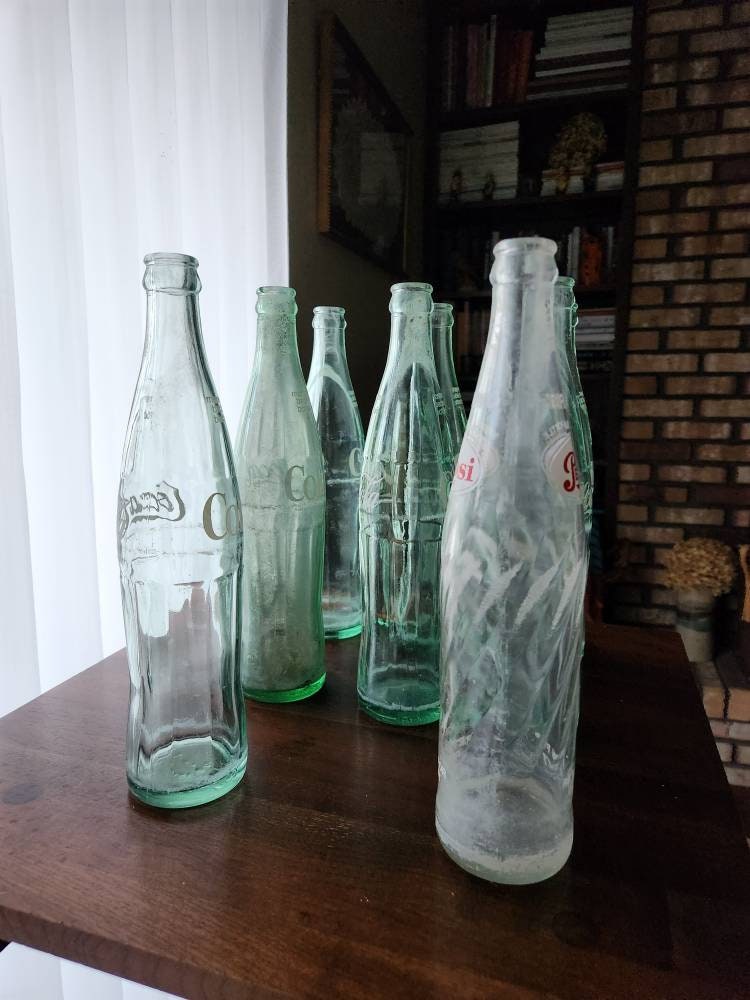 7 Coke Bottles and 1 Pepsi Bottle, Vintage - Etsy