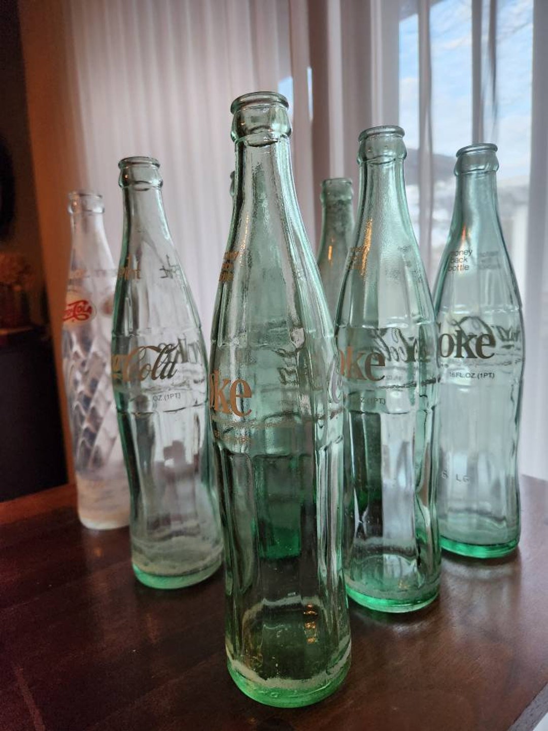 7 Coke Bottles and 1 Pepsi Bottle, Vintage - Etsy
