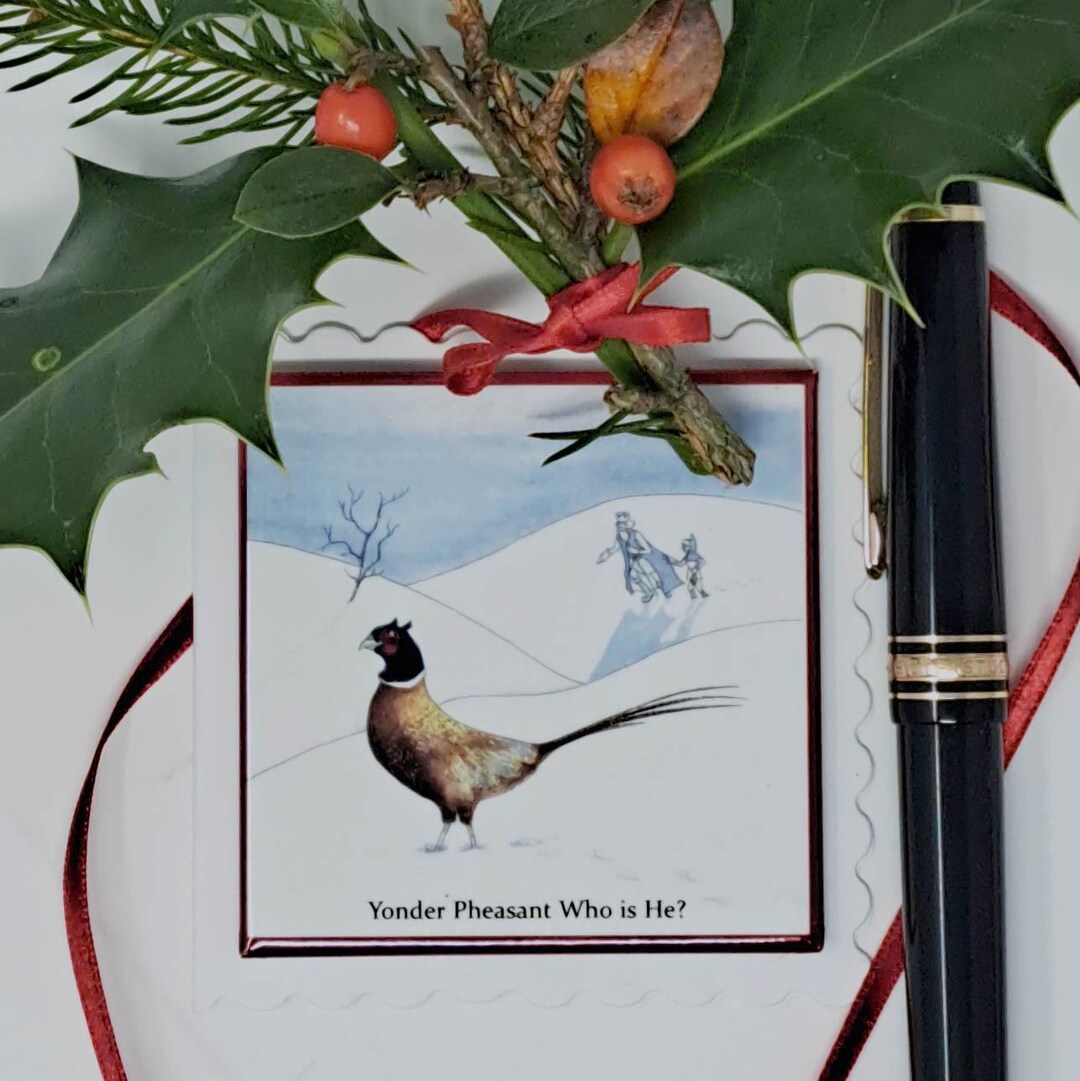 Yonder Pheasant Mini Magnet Card With Envelope - Etsy