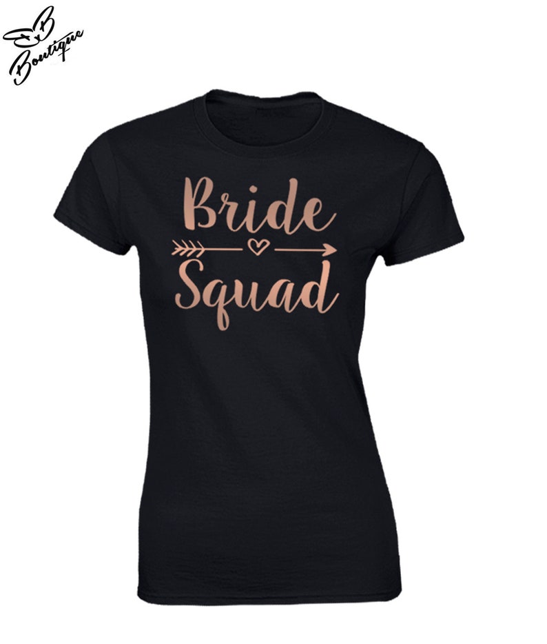 Bachelorette Party Shirts Bride Squad Tshirts Rose Gold Etsy