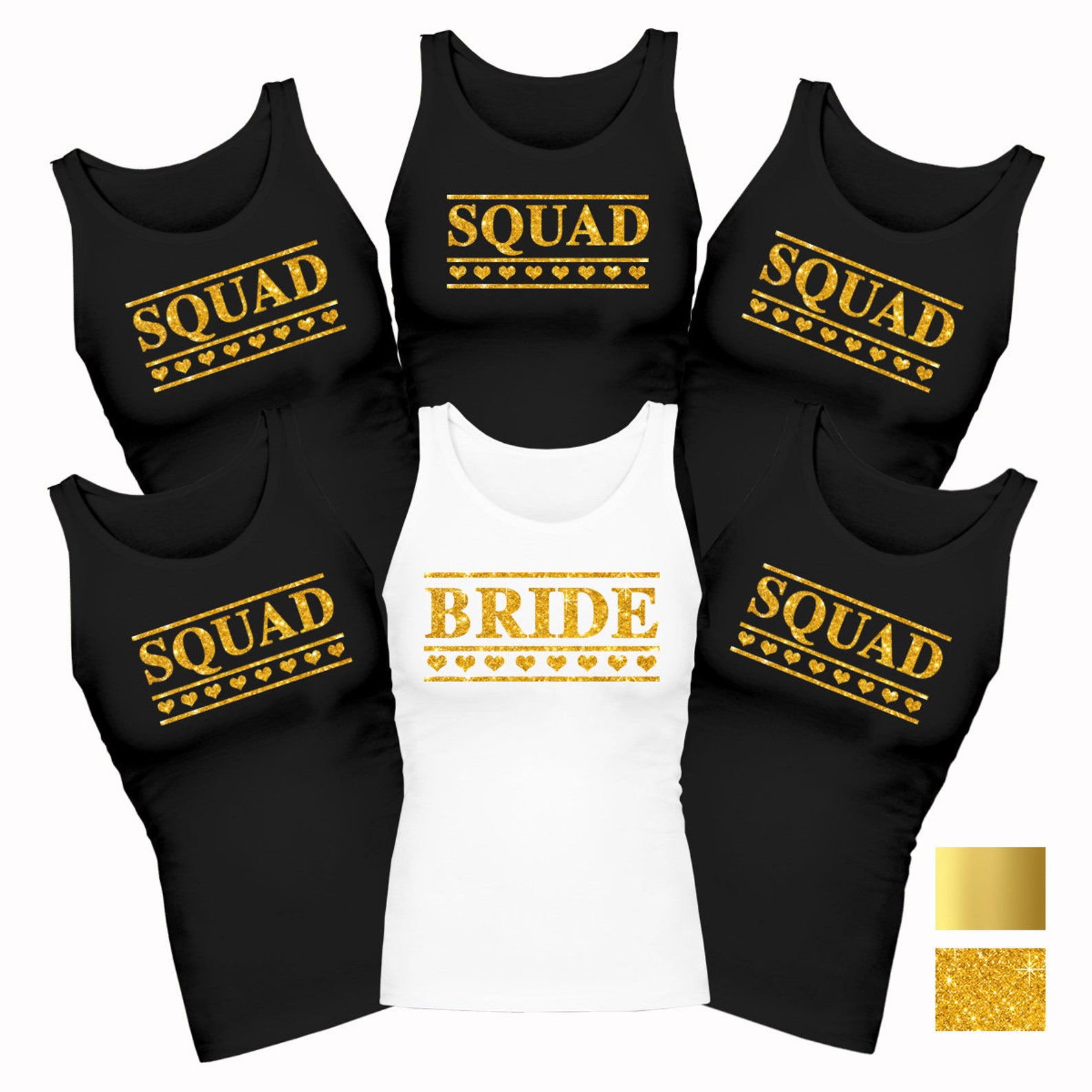 Bride Squad Tank Tops Bride And Bride Squad Bachelorette Party Etsy