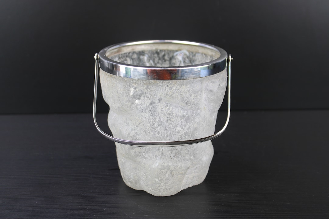 Art Deco Ice Like Frosted Glass Ice Bucket by WMF. - Etsy