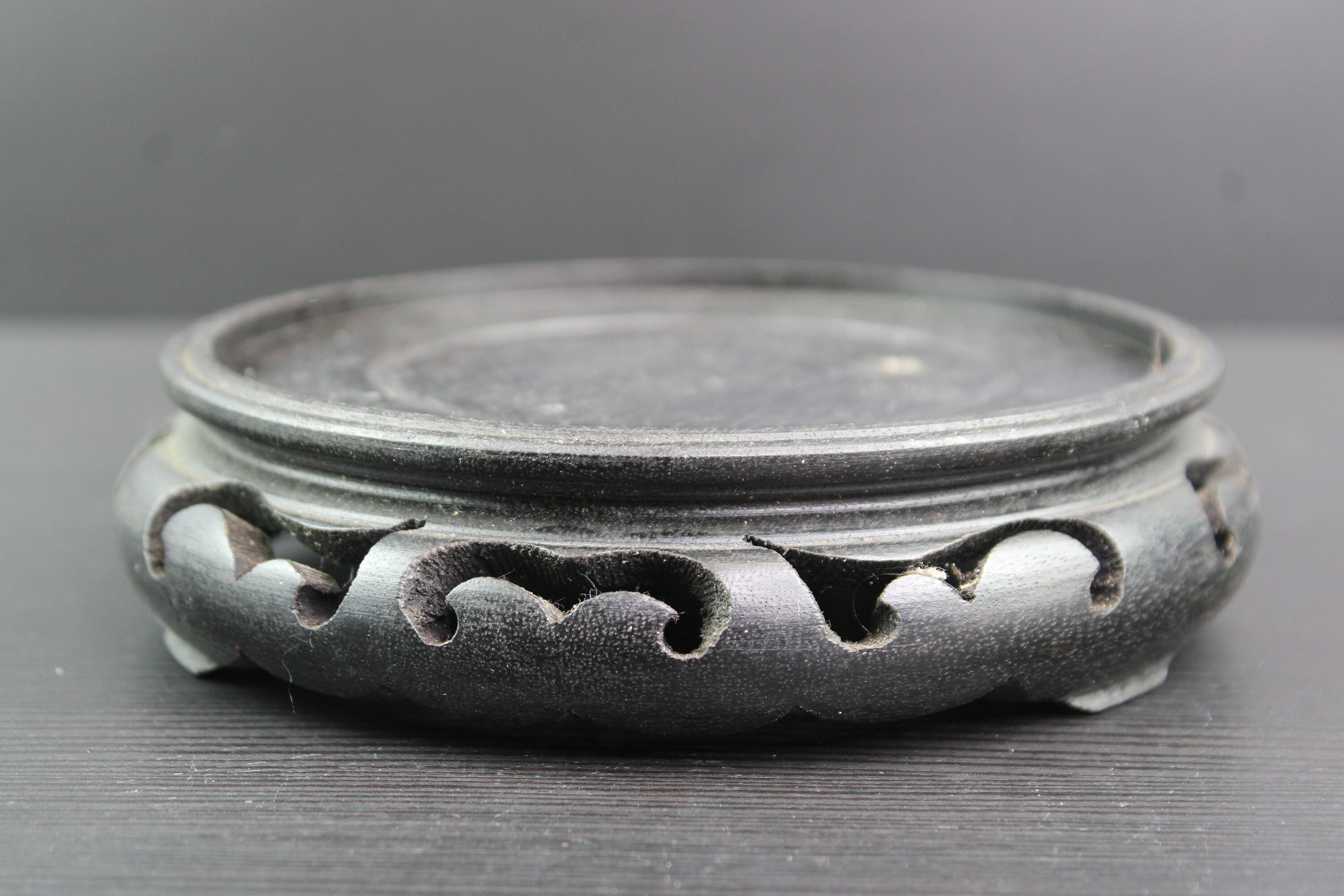 Vintage Chinese Wooden Round Vase Display Stand. - Etsy