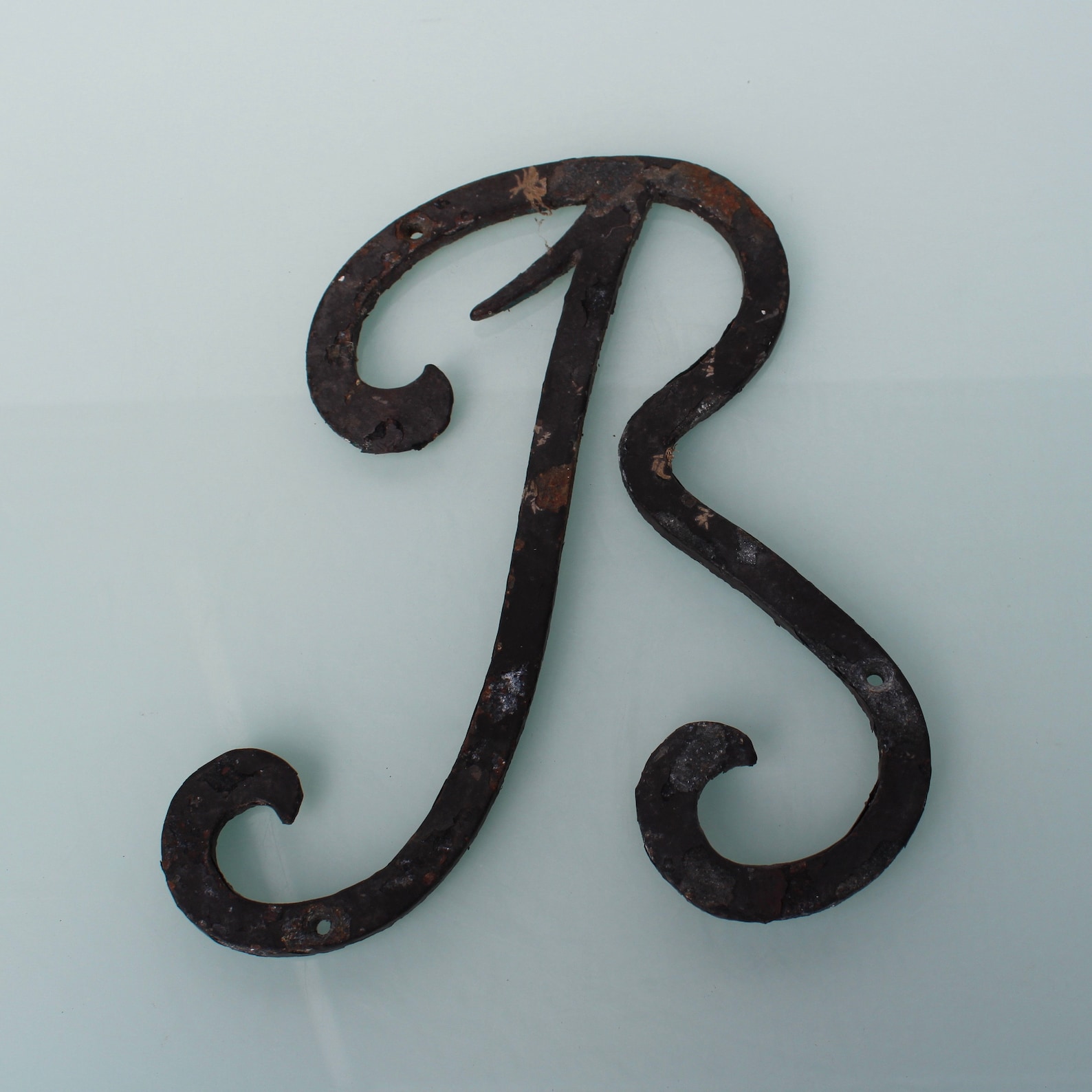 Antique Industrial Curly Wrought Iron Letter R 19th Century - Etsy