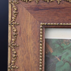 Antique Large Victorian Photo Frame With Bronze & Brass on Wood. - Etsy