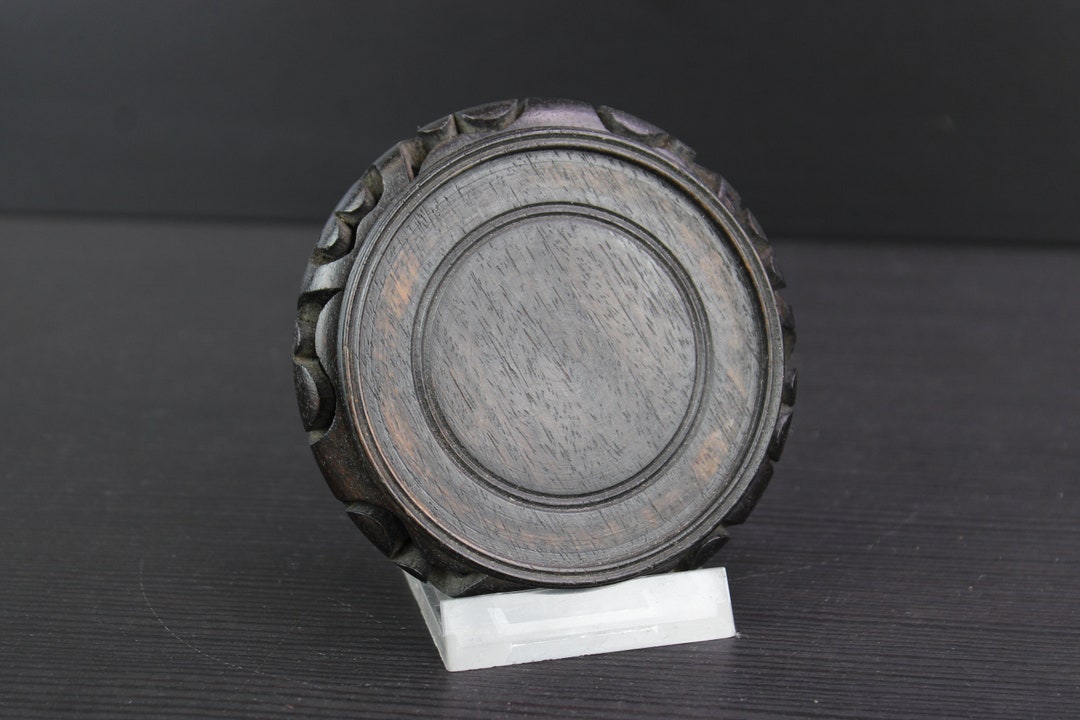 Vintage Chinese Wooden Round Vase Display Stand. - Etsy