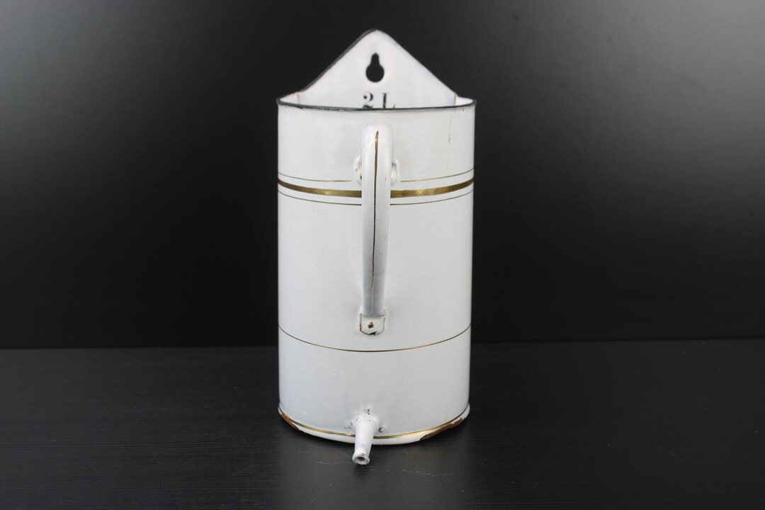 Antique White Enamel Hanging Medical Jug Dispenser With Open Spout - Etsy