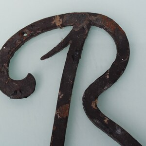 Antique Industrial Curly Wrought Iron Letter R 19th Century - Etsy