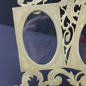Antique Victorian Engraved Brass Three Way Photo Picture Frame. - Etsy