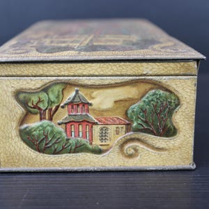 Antique Vintage Chinese Oriental Storage Biscuit Candy Tin - Etsy