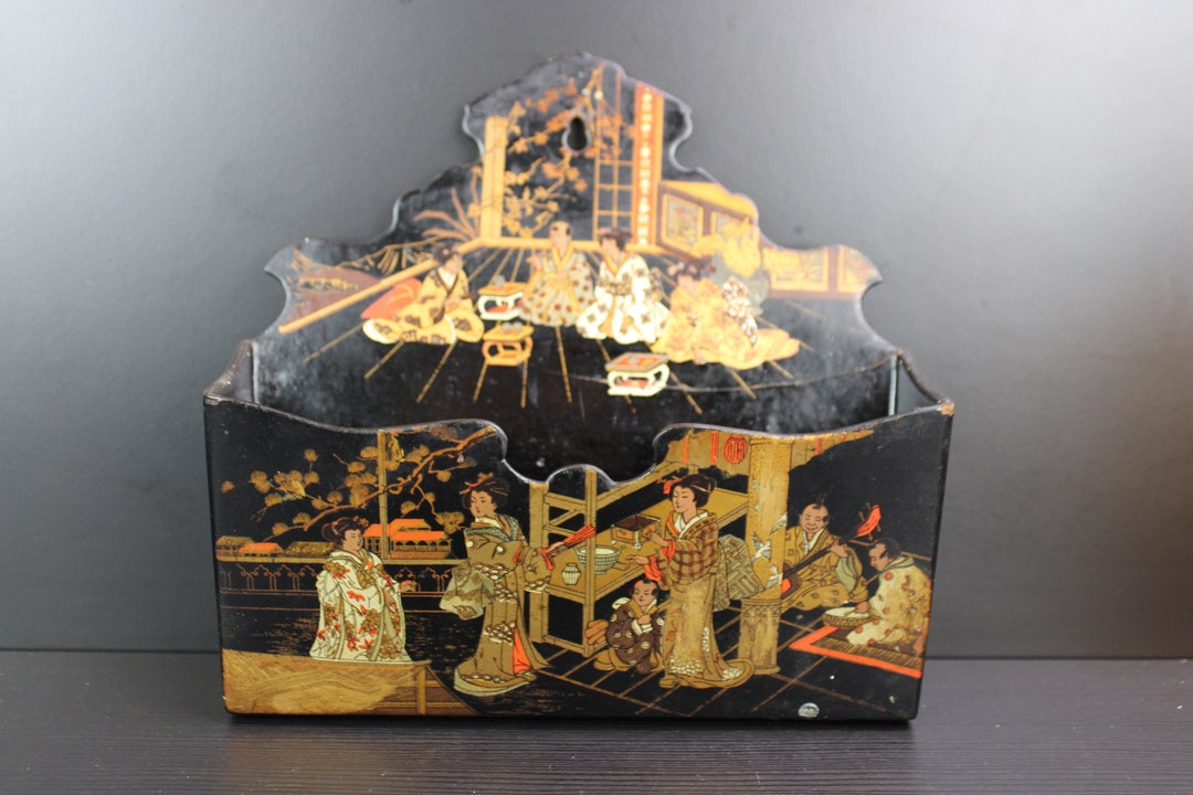 Antique Chinese Paper Mache Wall Rack Stationary Rack. - Etsy