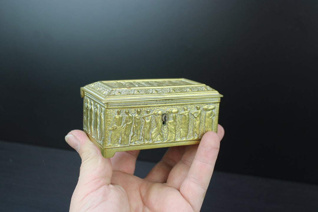 Antique Small Bronze Trinket Jewelry Box by Erhard & Söhne. - Etsy