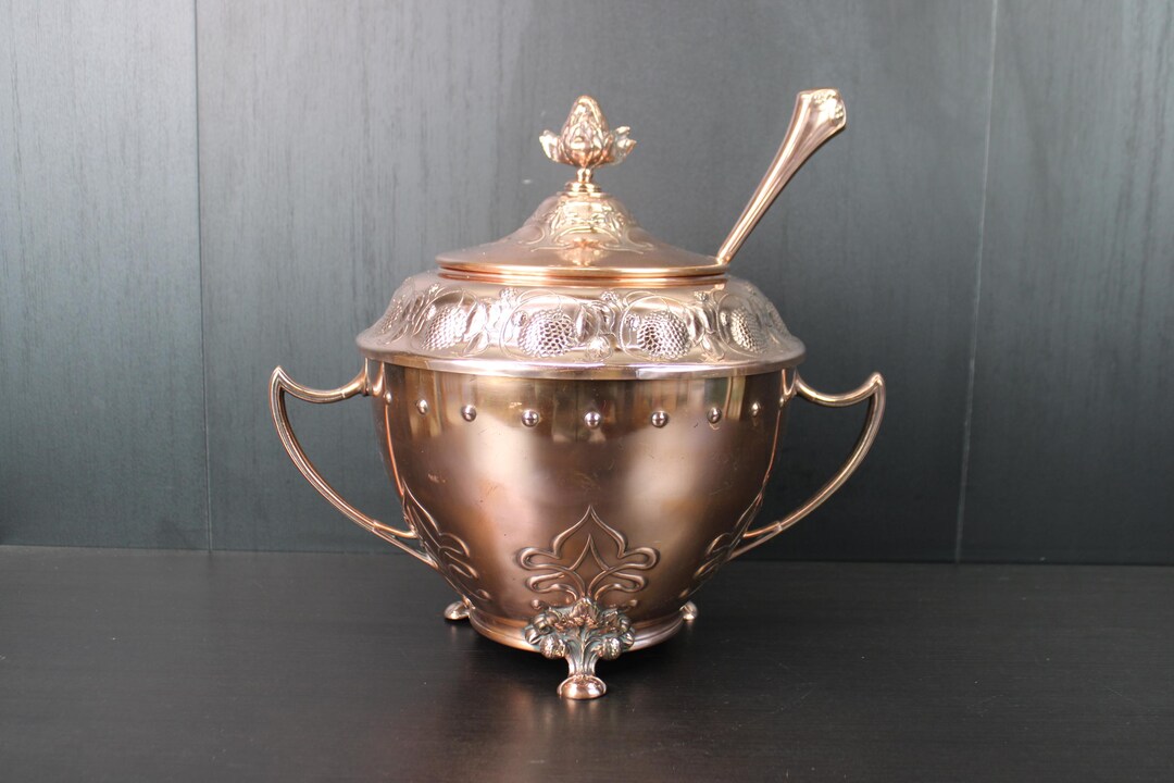 Art Nouveau Floral Brass Copper Punch Bowl by WMF. - Etsy