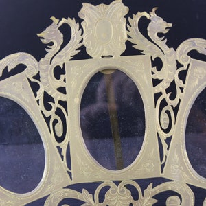Antique Victorian Engraved Brass Three Way Photo Picture Frame. - Etsy