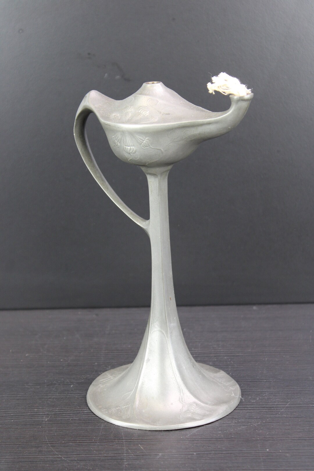 Art Nouveau Floral Pewter Oil Lamp Lighter by Kayserzinn. - Etsy