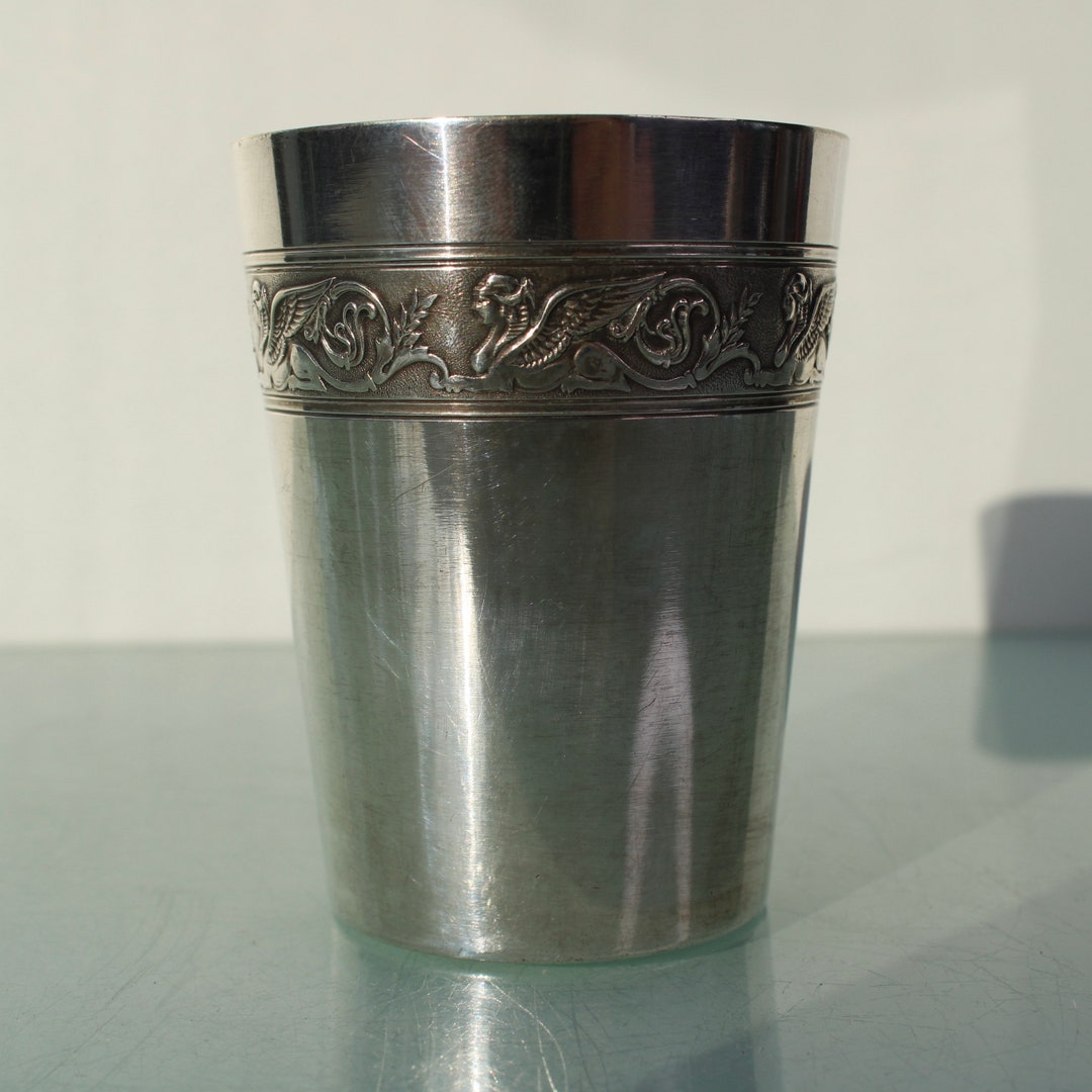 Art Nouveau French Silver Plated Sphinx Griffon Cup. - Etsy