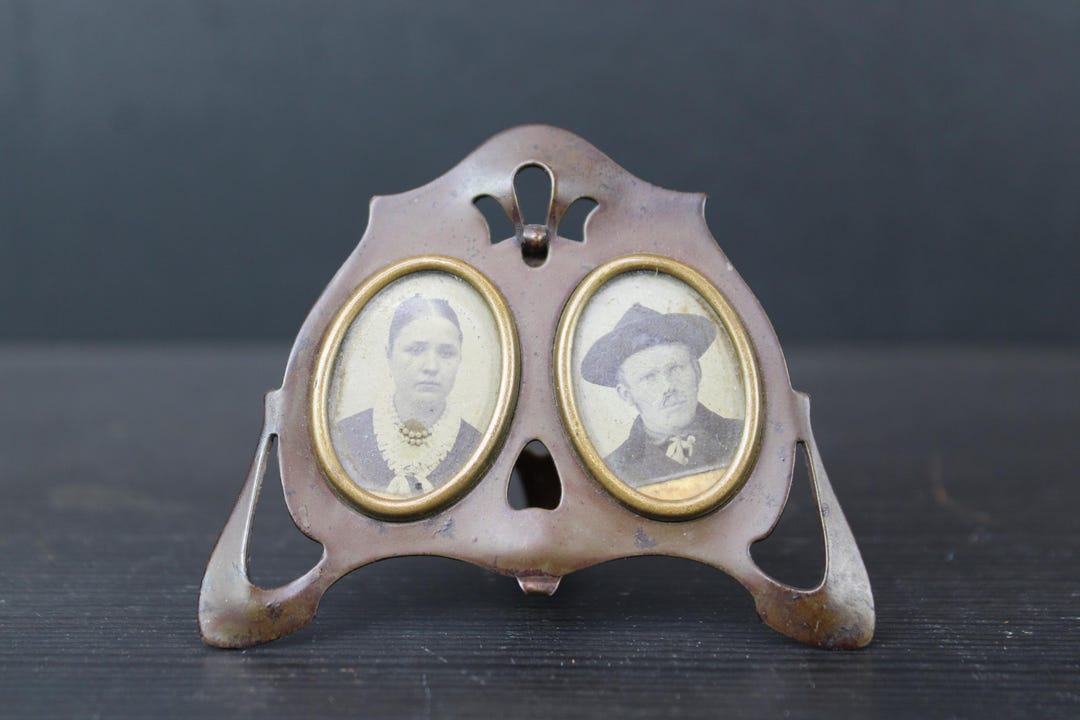 Art Nouveau Small Miniature Brass Photo Picture Frame. - Etsy