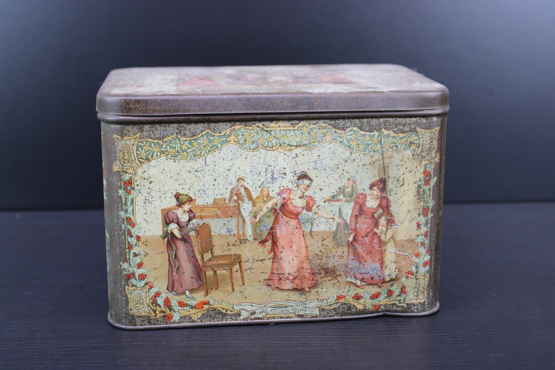 Antique Ladies Having Fun Storage Tea Tin by Mazawattee. - Etsy