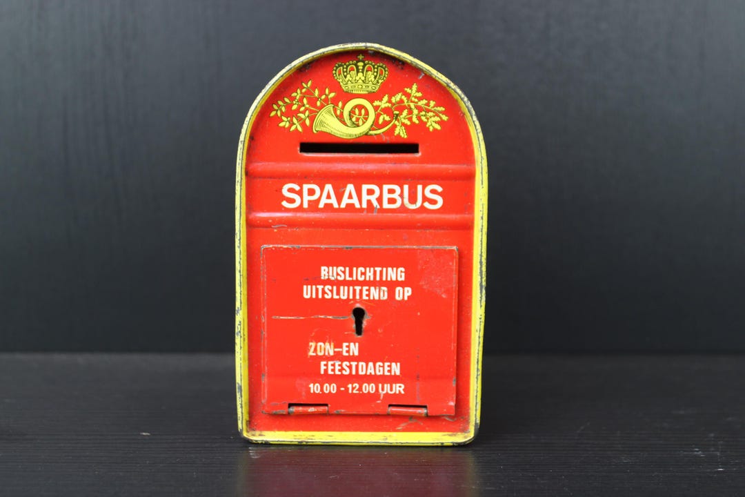 Vintage Dutch Tin Money Box Letterbox Postbox Design. - Etsy