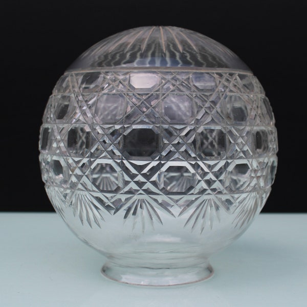 Antique Crystal Cut Glass Lamp and Cut Glass Shade - Etsy